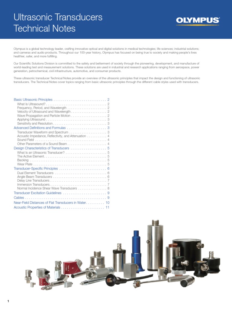 Ultrasonic Transducers Technical Notes | PDF | Ultrasound | Waves