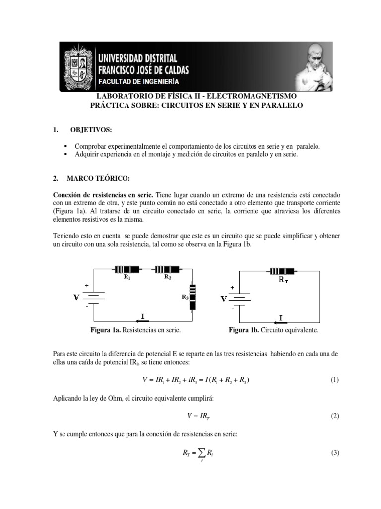 Práctica Sobre Circuitos en Serie y en Paralelo - UD PDF | PDF ...