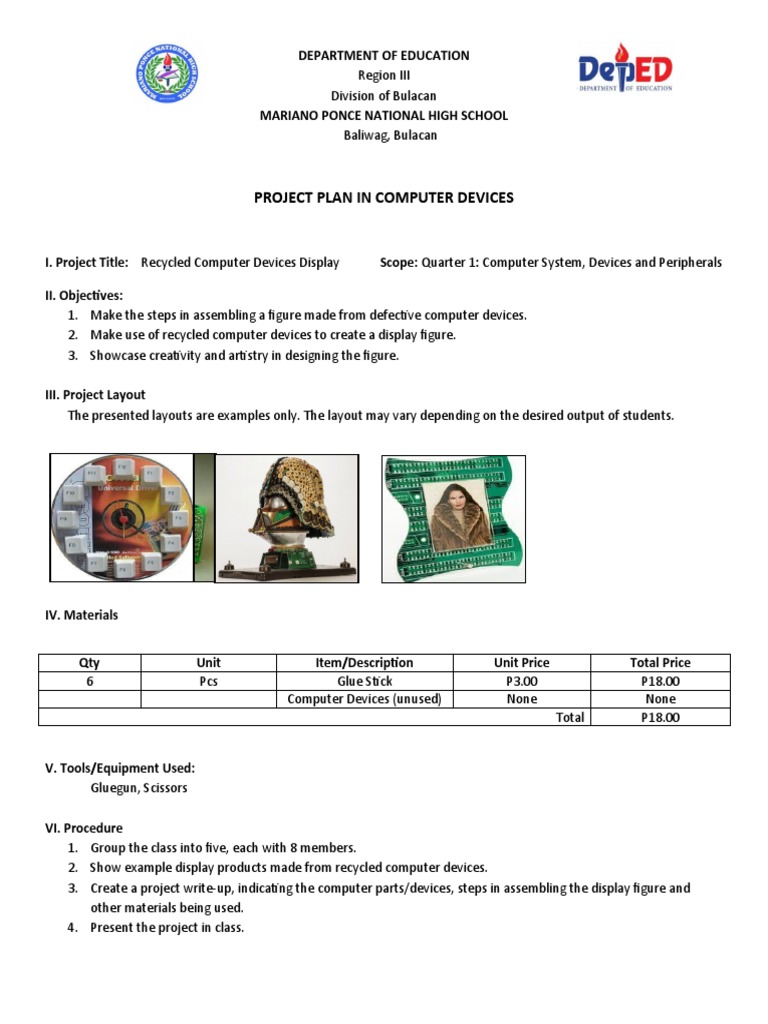 Project Plan in Computer Devices | PDF | Troubleshooting | Personal ...