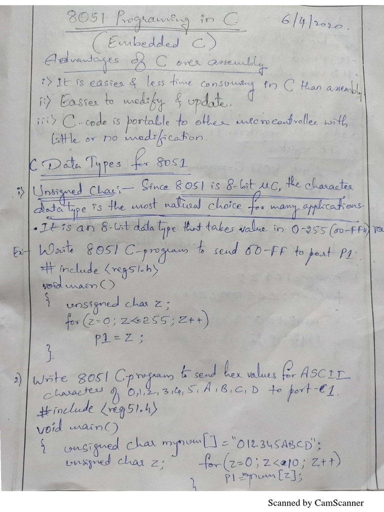 8051 Program in C | PDF