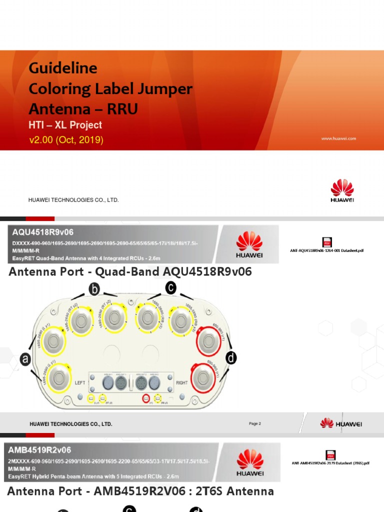 Guideline - Coloring Label Jumper Antenna - RRU PDF | PDF | Lte (Telecommunication) | Gsm