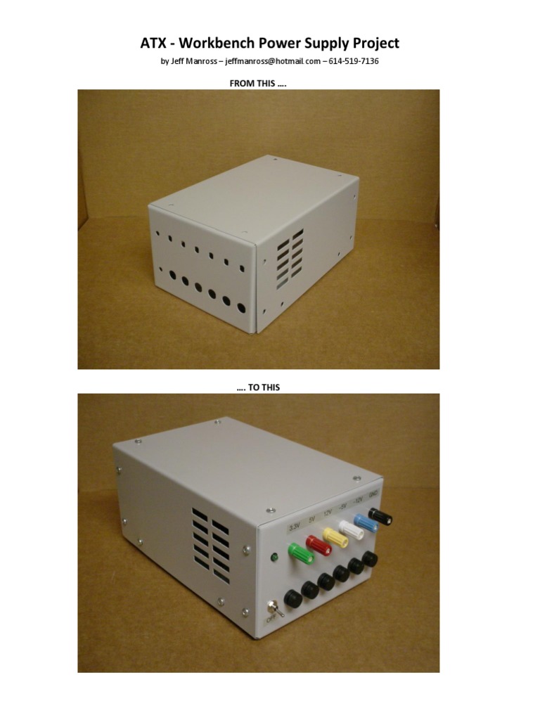 ATX - Workbench Power Supply Project: From This | PDF | Resistor | Fuse ...