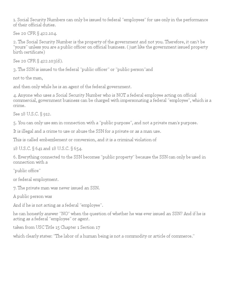 Understanding Social Security Numbers Usage | PDF