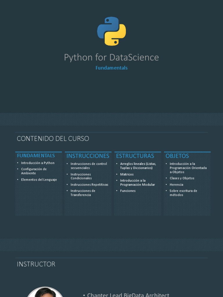 01 PythonForDataScience Fundamentals | PDF | Algoritmos | Programa de computadora