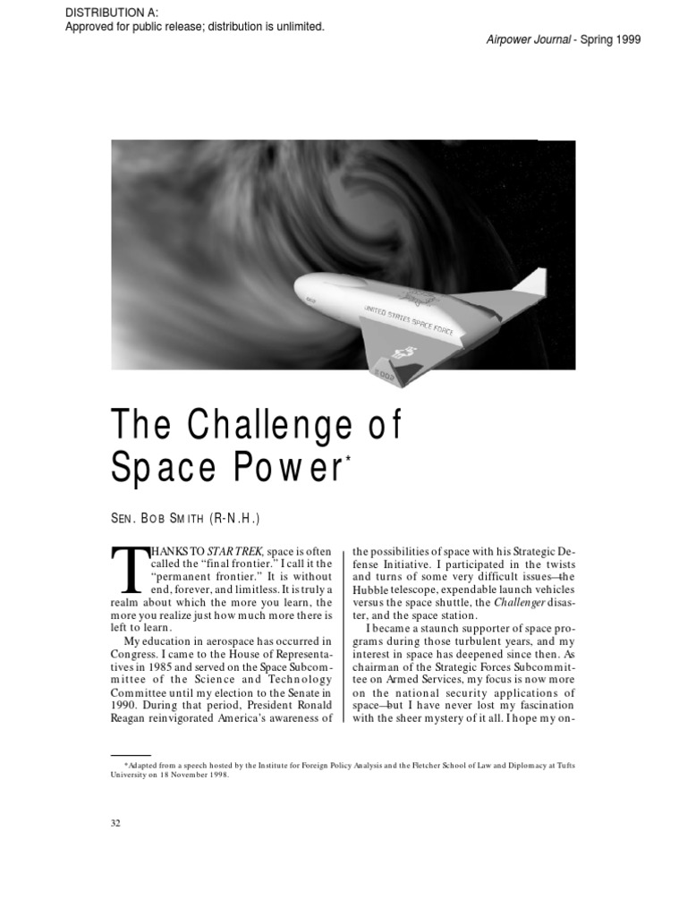 The Challenge of Space Power: S - B S (R-N.H.) | PDF | United States ...