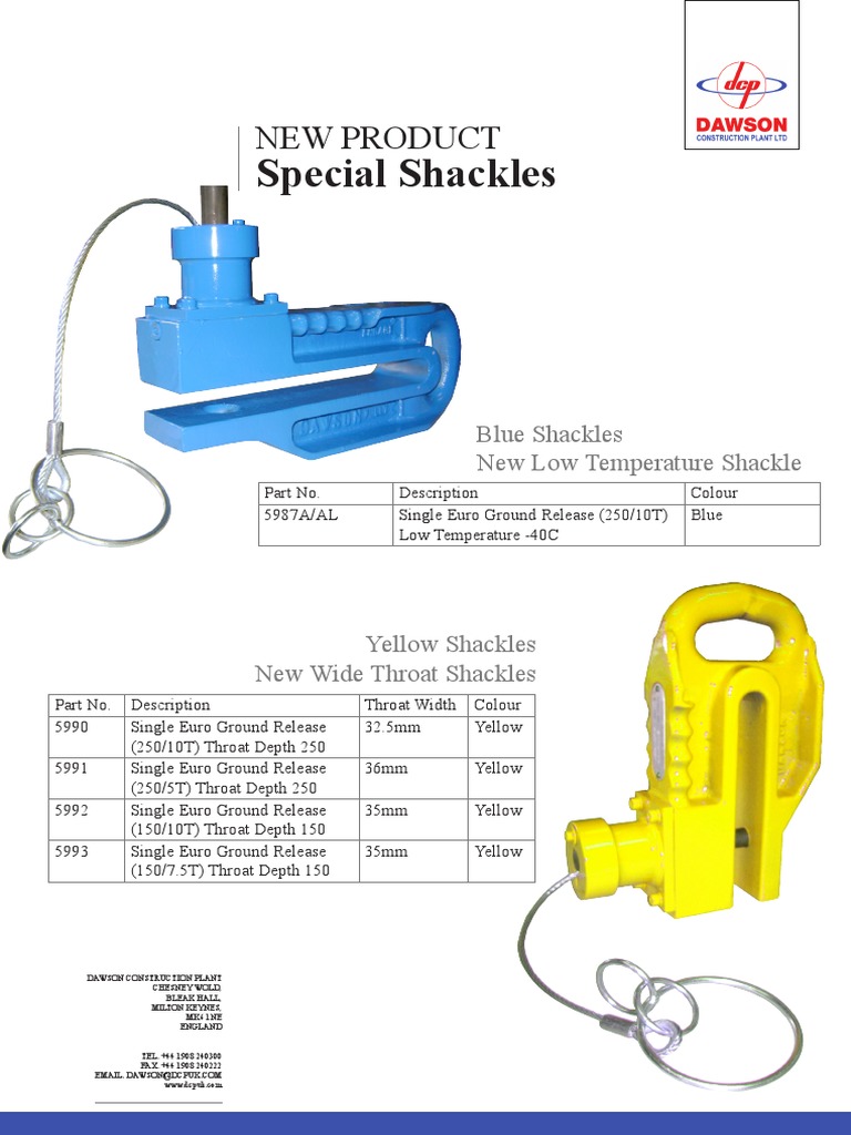 Special Release Shackles | PDF
