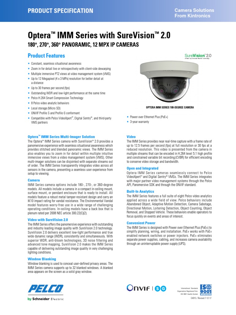 Optera IMM Series Kintronics | PDF | Streaming Media | Camera