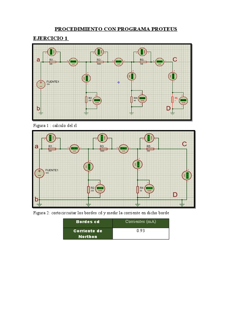 Procedimiento Con Programa Proteus Ejercicio 1: Figura 1: Calculo Del ...