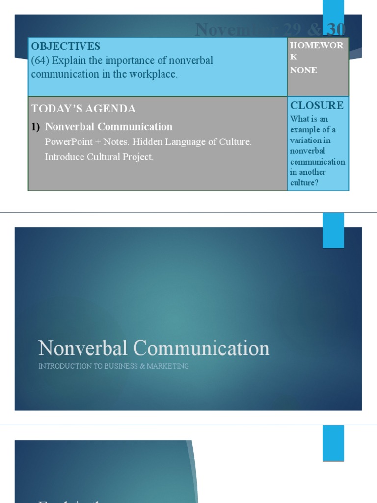 4 - 1 Nonverbal Communication | PDF | Nonverbal Communication | Body ...