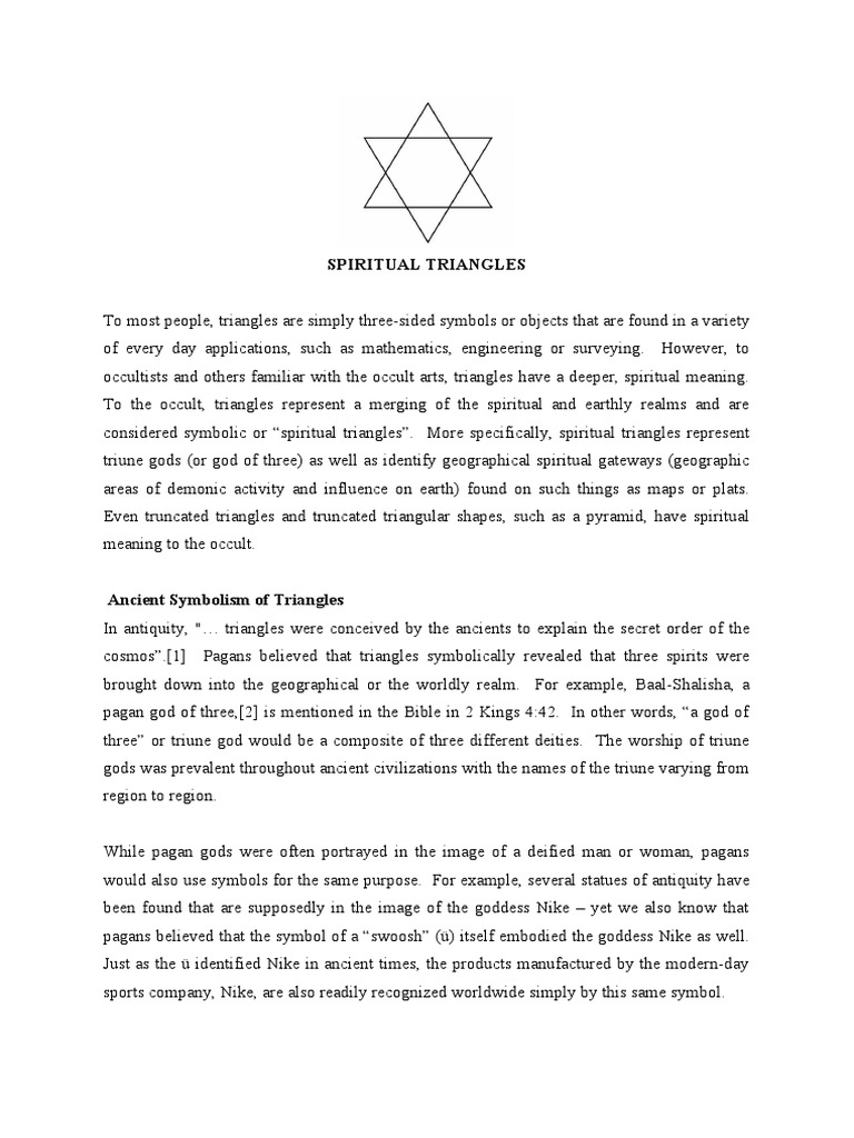 Spiritual Triangles | PDF | Jacob | Hell