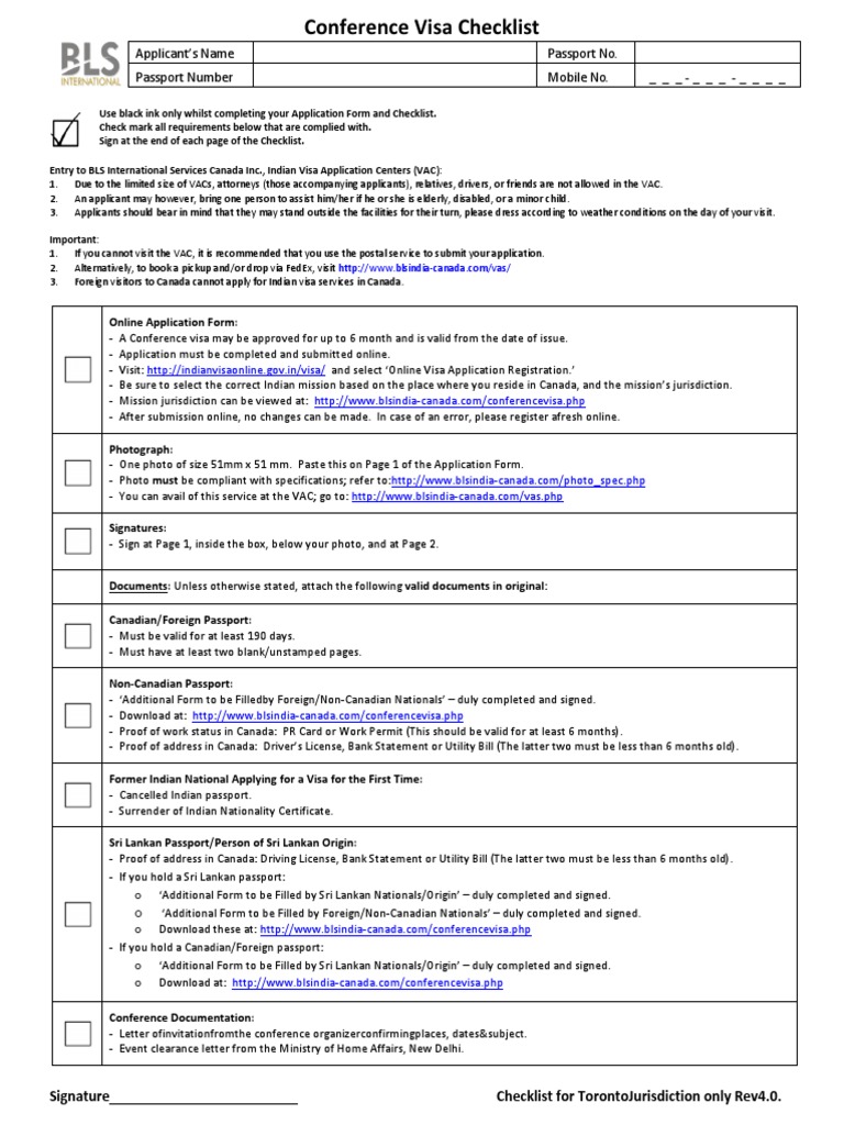 Canada Conference Visa 2020 | PDF | Passport | Travel Visa