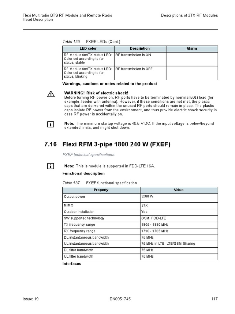 Nokia Flexi RRU 2016-100-120-18 | PDF | Bandwidth (Signal Processing ...