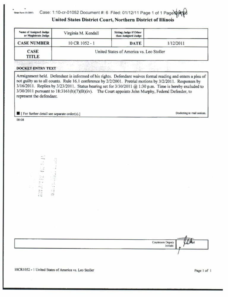 Leo Stoller Arraigned On Federal Fraud Charges | PDF