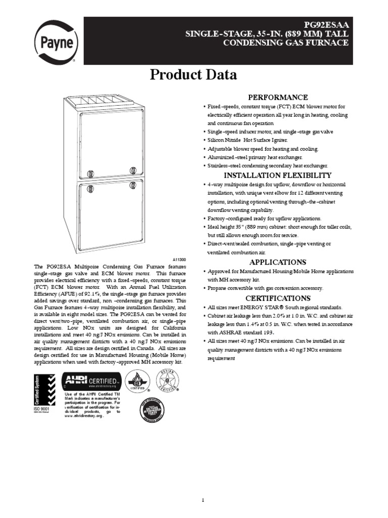PAYNE Carrier Article 21 | PDF | Furnace | Engines