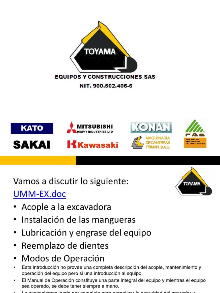 Acople Mantenimiento y Operacion Umm Ex | PDF | Tornillo | Residuos