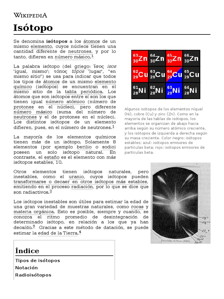 Isótopo Pdf Pdf Isótopo Quimica Nuclear