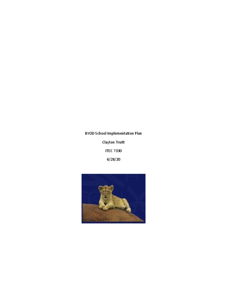 BYOD Implementation Plan for Schools | PDF | Computing | Behavior ...