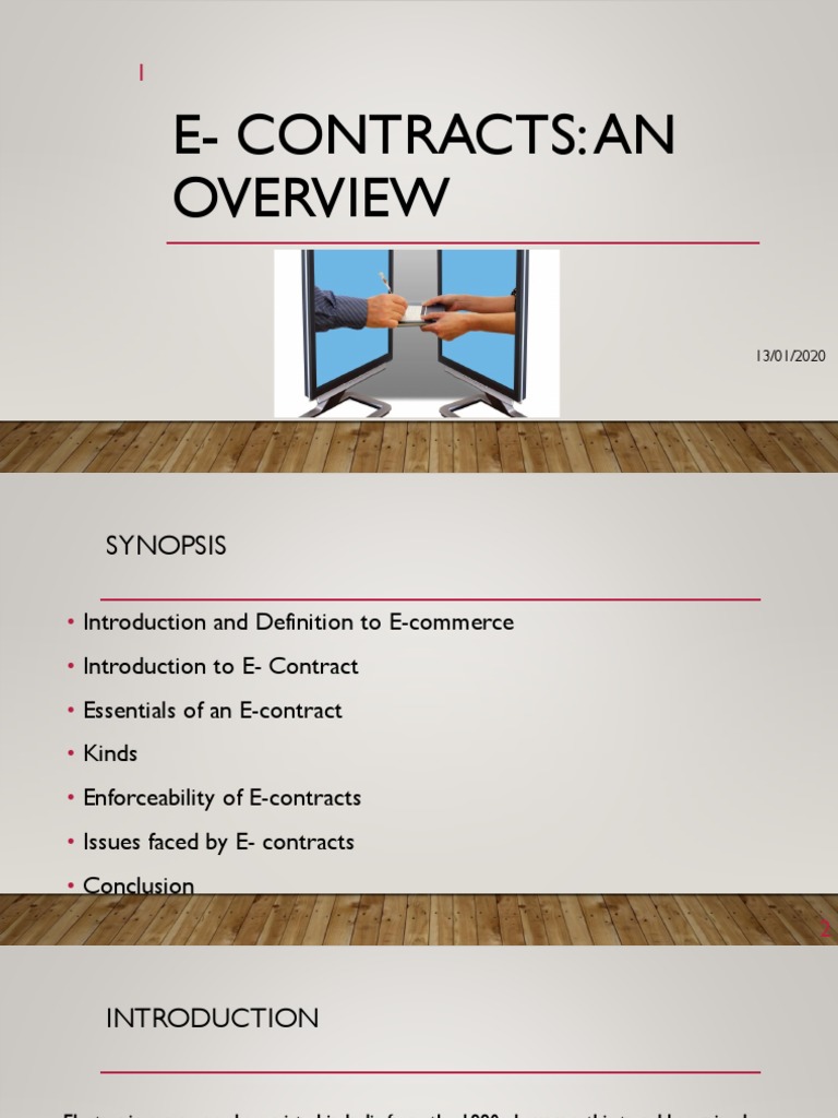 E - Contracts | PDF | E Commerce | Information Technology