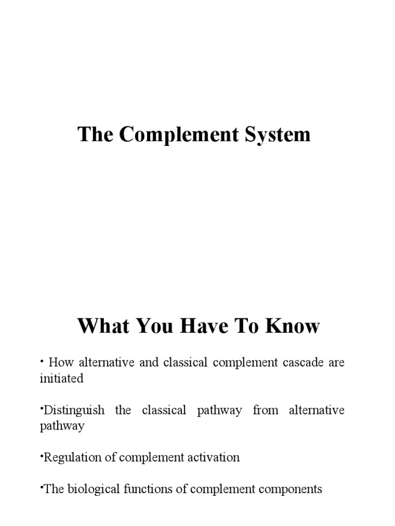 Complement System | PDF | Complement System | Cell Biology