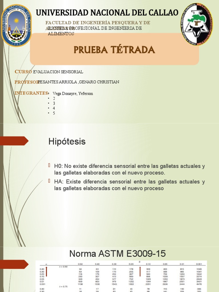 Prueba Tetrada | PDF