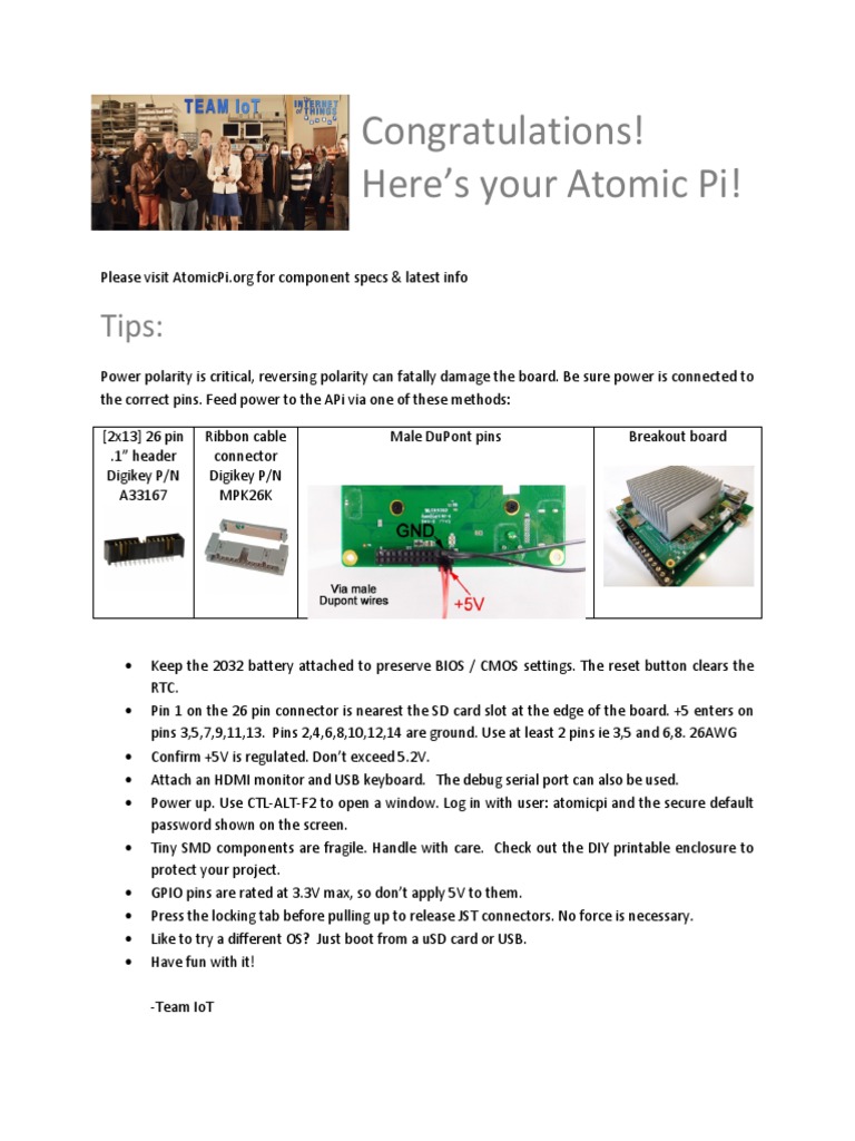 Congratulations! Here's Your Atomic Pi!: Tips | PDF | Electrical ...