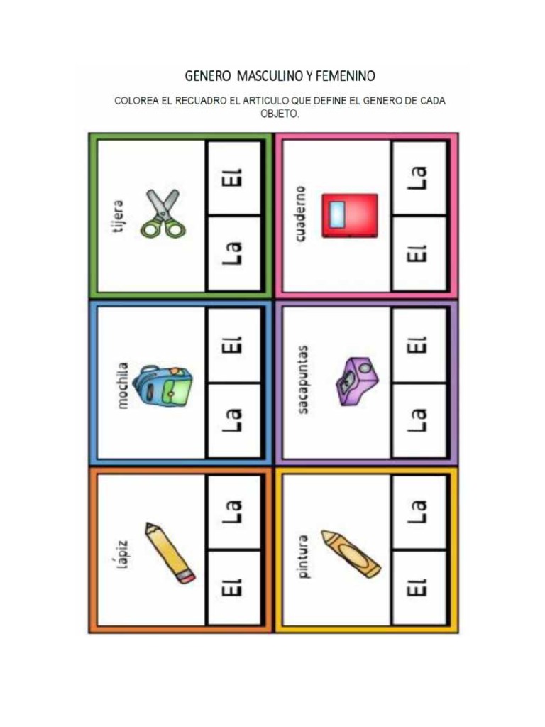 Género Masculino y Femenino 4-5 Años | PDF