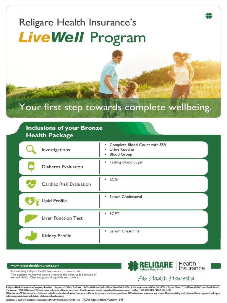 LiveWell Rider: Preventive Tests Covered | PDF | Insurance | Medicine