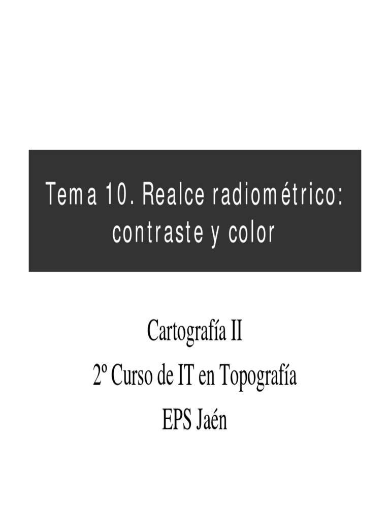 Realce Radiometrico | PDF | Color | Azul