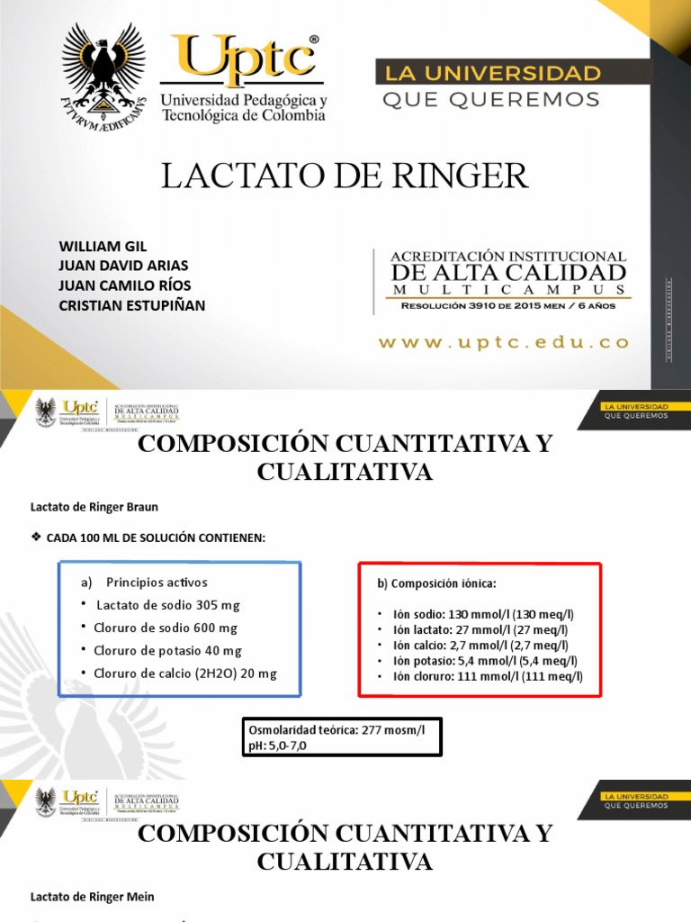 Lactato Ringer | PDF | Especialidades Medicas | Medicina CLINICA