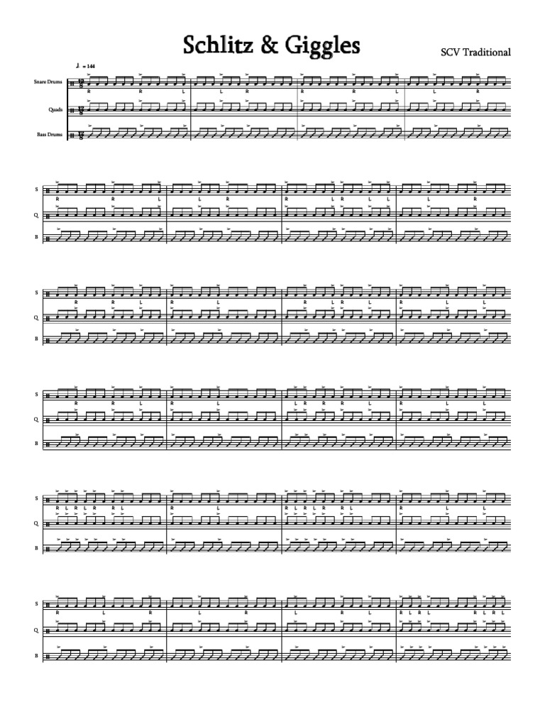 Schlitz & Giggles Schlitz & Giggles: SCV Traditional SCV Traditional ...