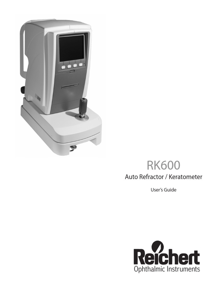 Autorefactometro Reichert RK600 PDF | PDF | Electrostatic Discharge