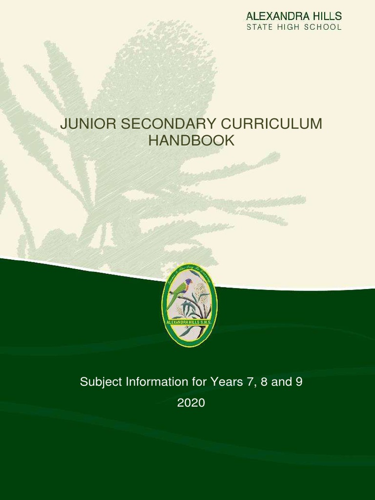 Junior Secondary Handbook | PDF | English Studies | Curriculum