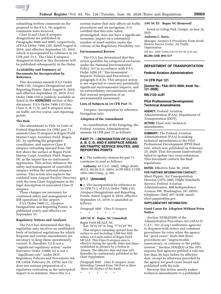 Federal Register / Vol. 85, No. 126 / Tuesday, June 30, 2020 / Rules ...
