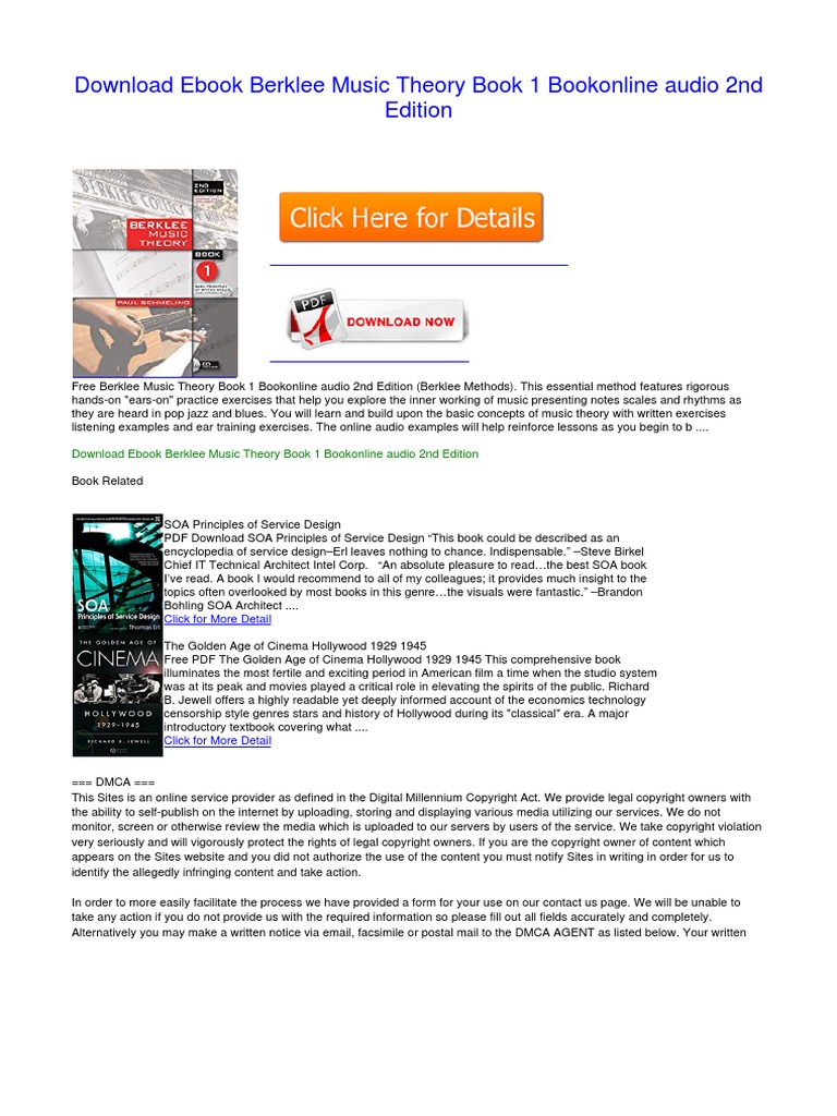 Berklee Music Theory Book 1 Bookonline Audio 2nd Edition - j4tgggn PDF ...
