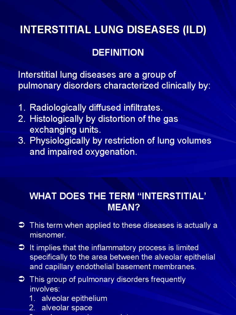 Interstitial Lung Diseases (Ild) | PDF | Respiratory Diseases | Epidemiology