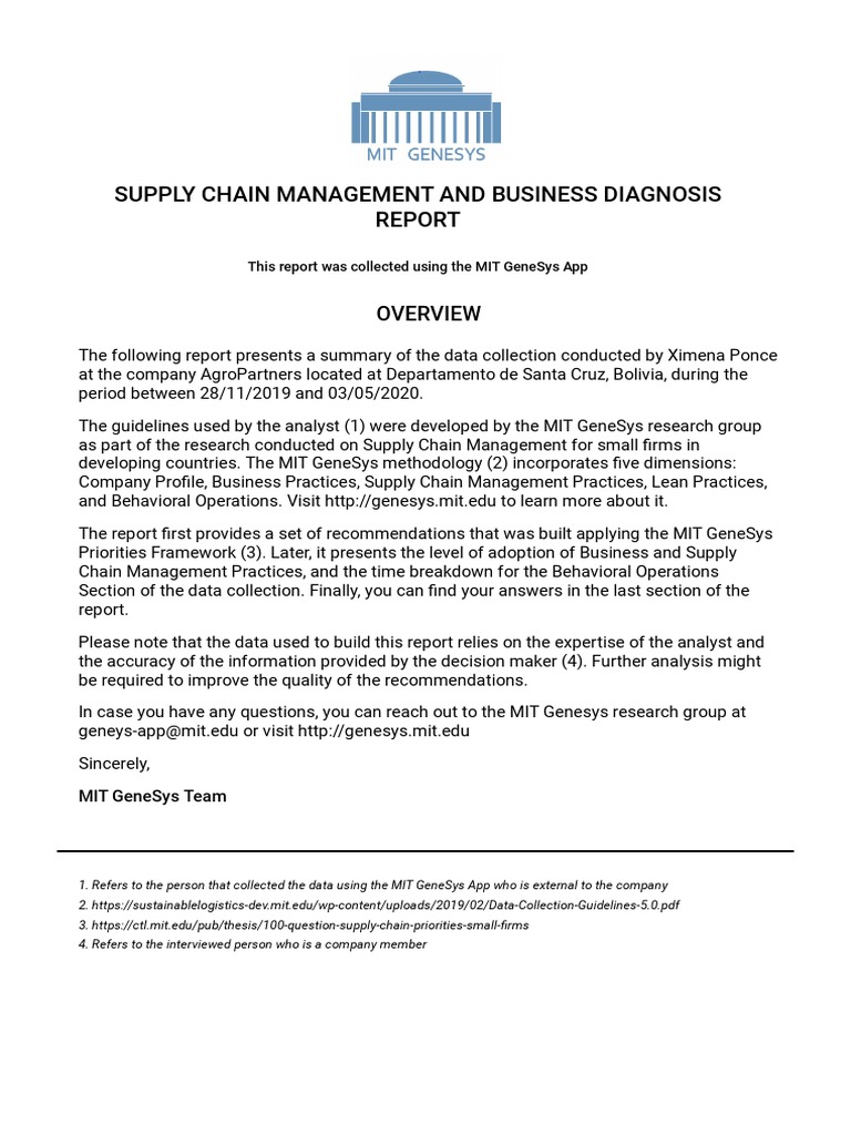 Mit Genesys Report2020-05-03 PDF | PDF | Inventory | Supply Chain
