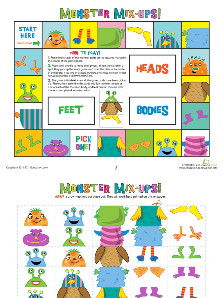 Play Monster Mix Ups | PDF | Gaming | Tabletop Games