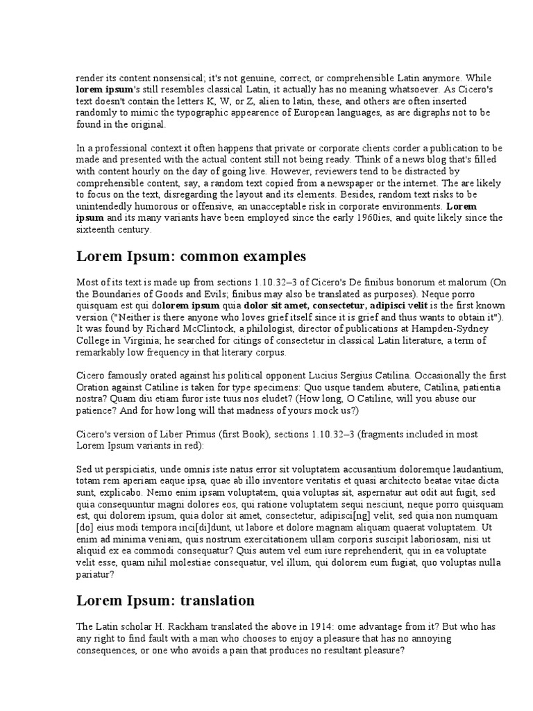 Lorem Ipsum: Common Examples | PDF | Computing And Information Technology