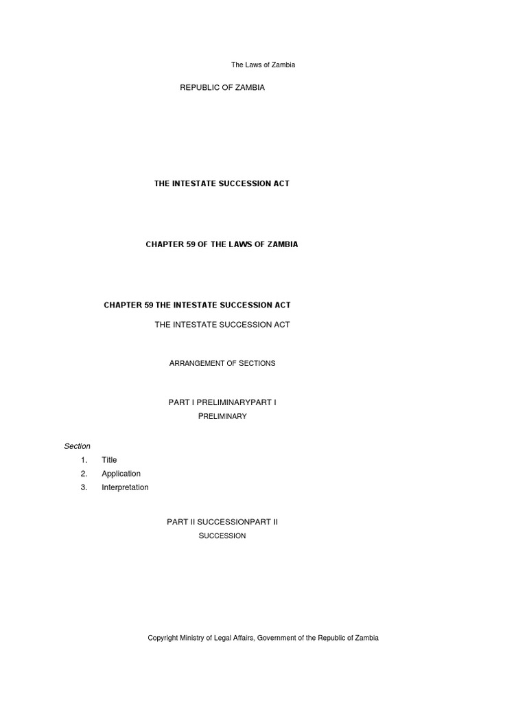 Intestate Succession Act | PDF | Intestacy | Guarantee