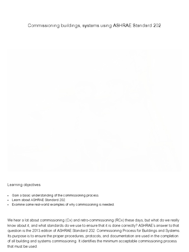 ASHRAE Standard 202 - Commissioning Buildings - Schneider Electric ...