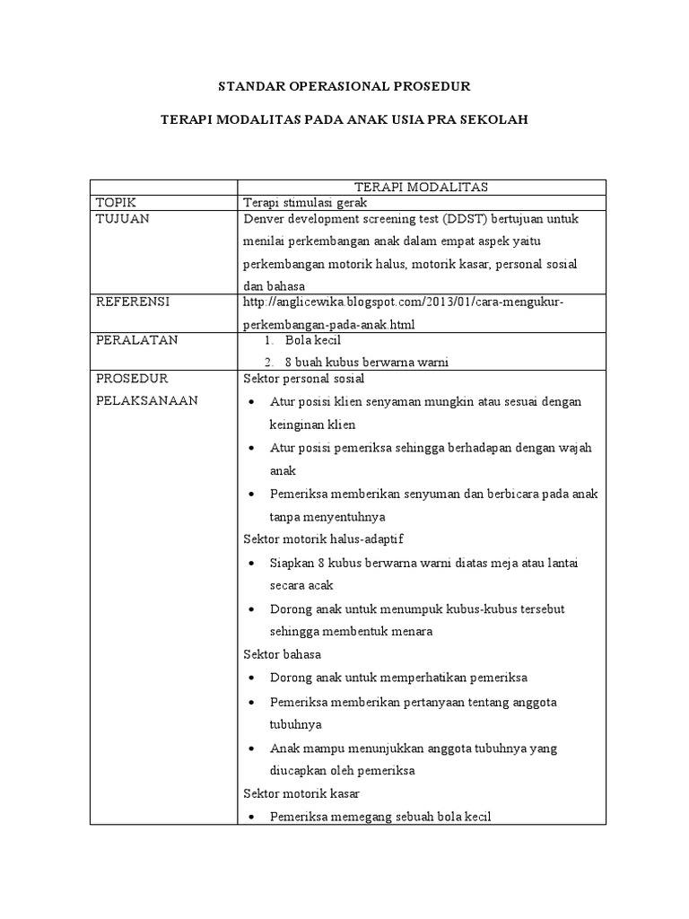 SOP Terapi Komplementer | PDF