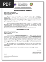 Work Immersion Application Letter | PDF | Wellness