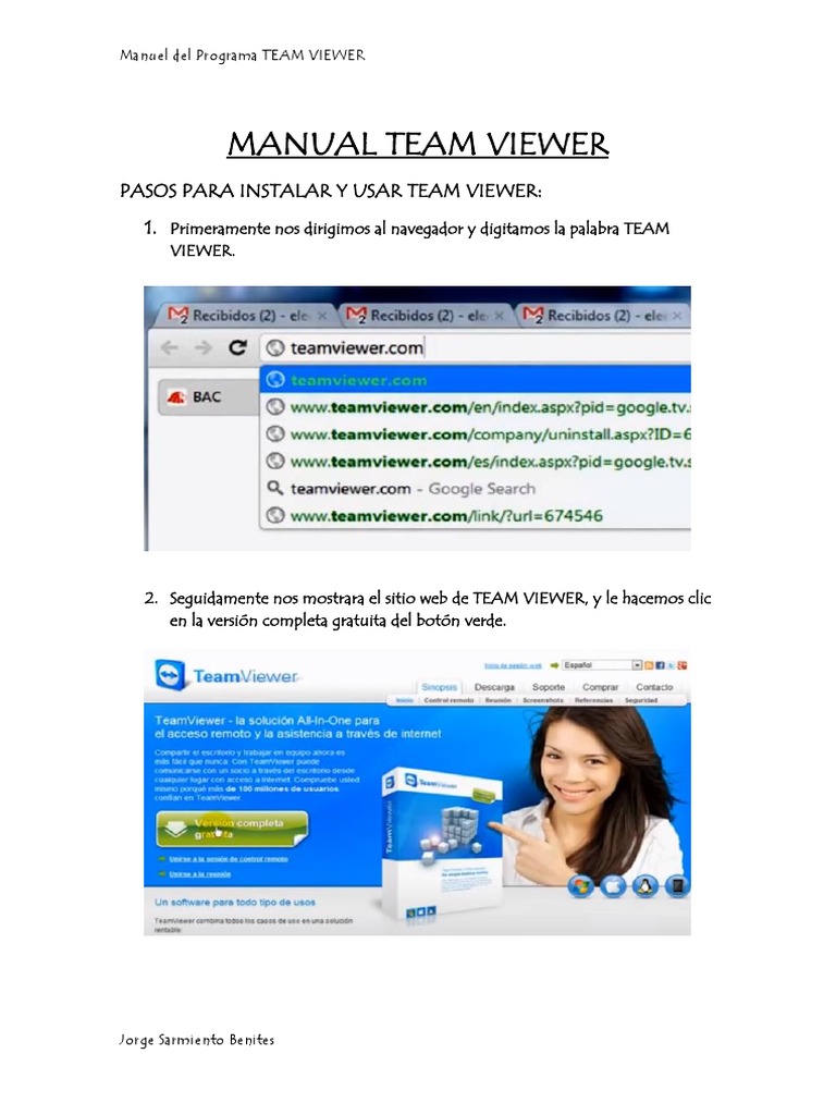 Manual de Instalación Team Viewer | PDF
