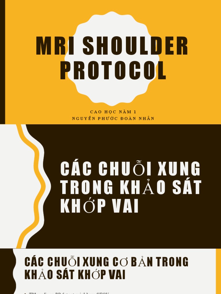 MRI Shoulder Protocol | PDF