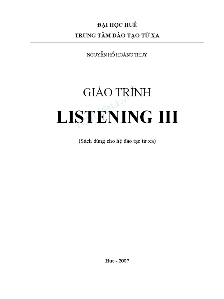 Distance Learning Listening Guide | PDF