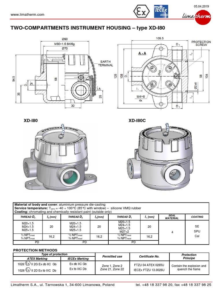 Two-Compartments Instrument Housing - Type Xd-I80 | Download Free PDF ...