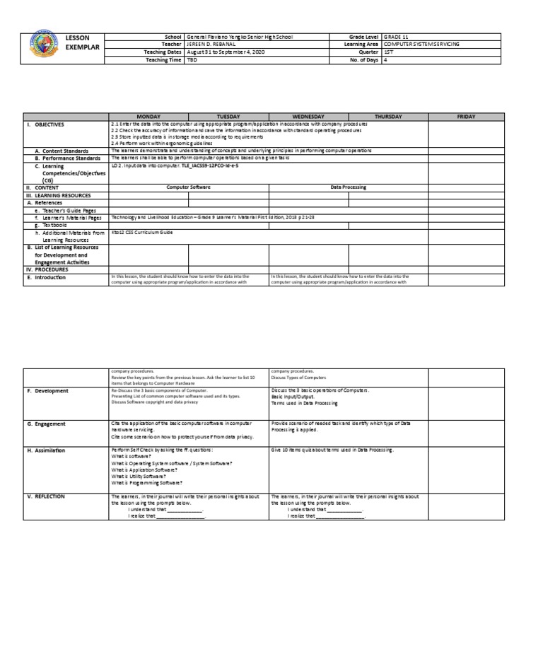Css 11-Lesson-Exemplar Week 2 | Download Free PDF | Software ...