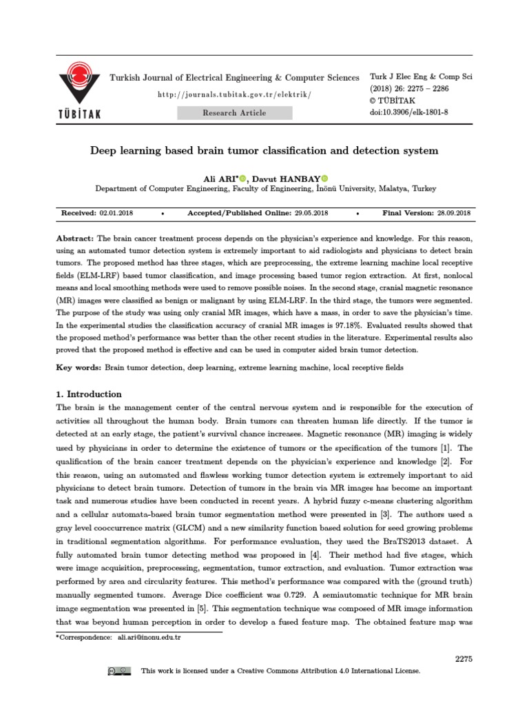 Deep Learning Based Brain Tumor Classification and PDF | PDF | Image ...