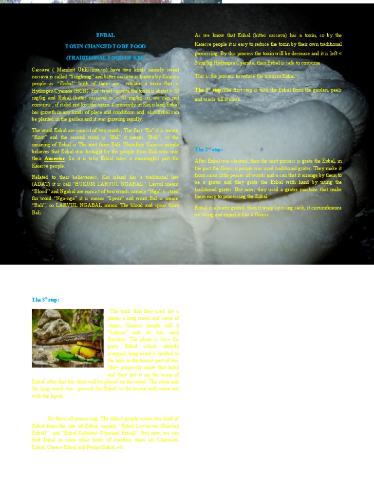 Traditional Processing of Enbal Cassava | PDF | Cooking | Food And Drink