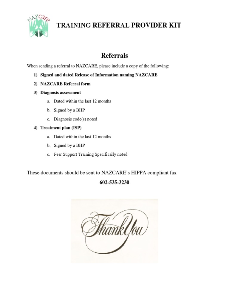 Training Referral Provider Kit | PDF | Communication | Business